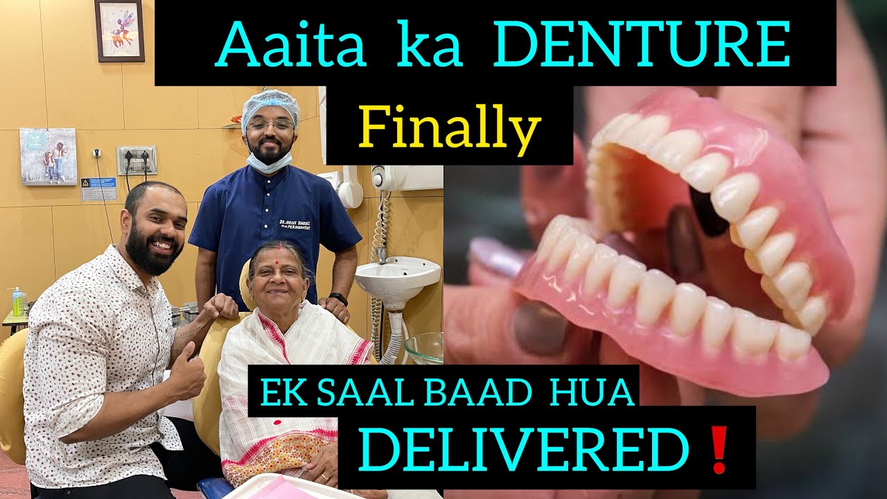 Complete Denture // Old Patient // Dentistry // Healthy food// Daily ...