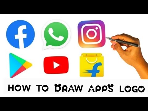 how to draw apps logo with pastel color |easy logo drawing... - YouTube
