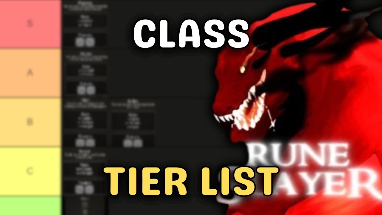 The BEST Rune Slayer Class TIER LIST?! (WHATS ACTUALLY GOOD?) | Rune ...