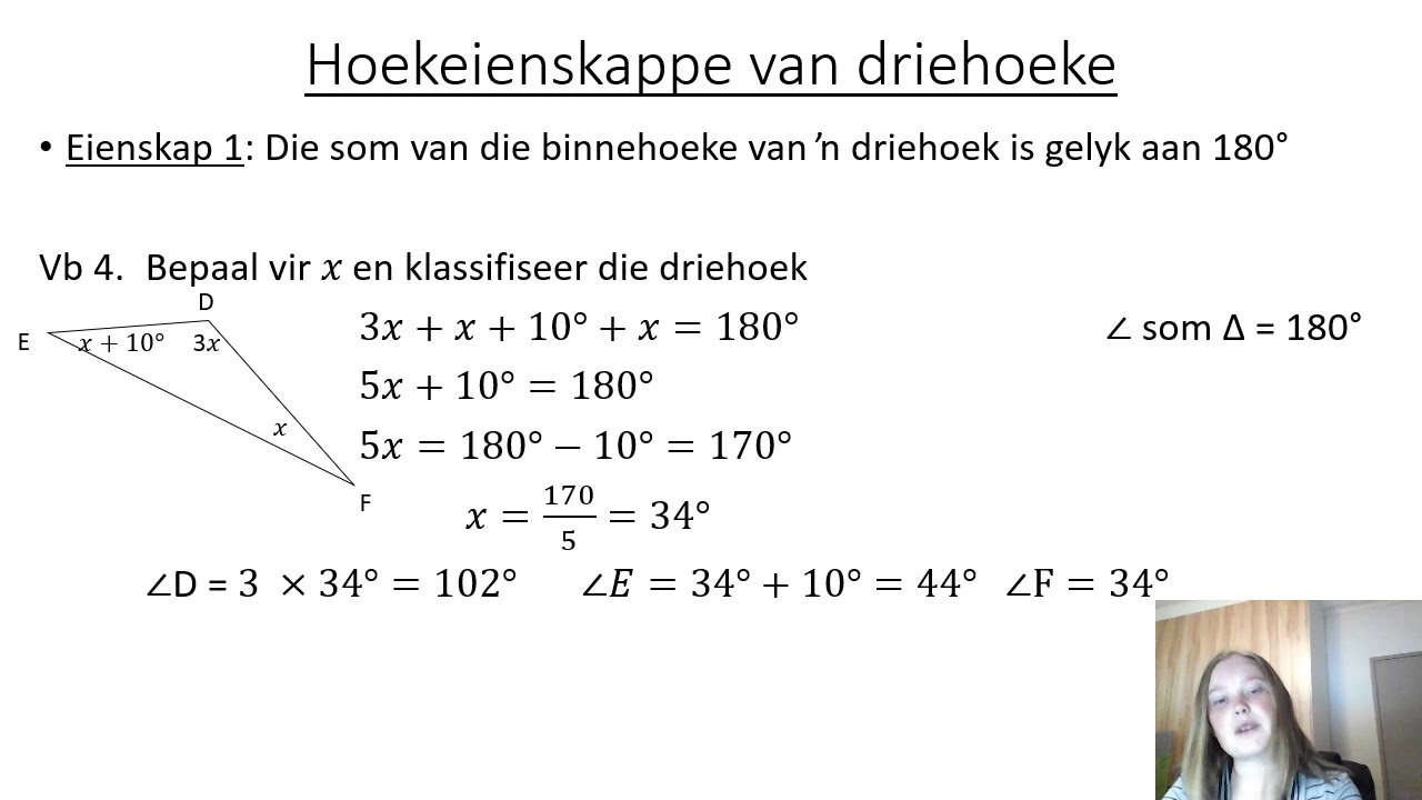 Gr 8 WISK MEETKUNDE VAN 2D VORMS DEEL 2 DRIEHOEKE 8 12 JUNIE 2020 - YouTube