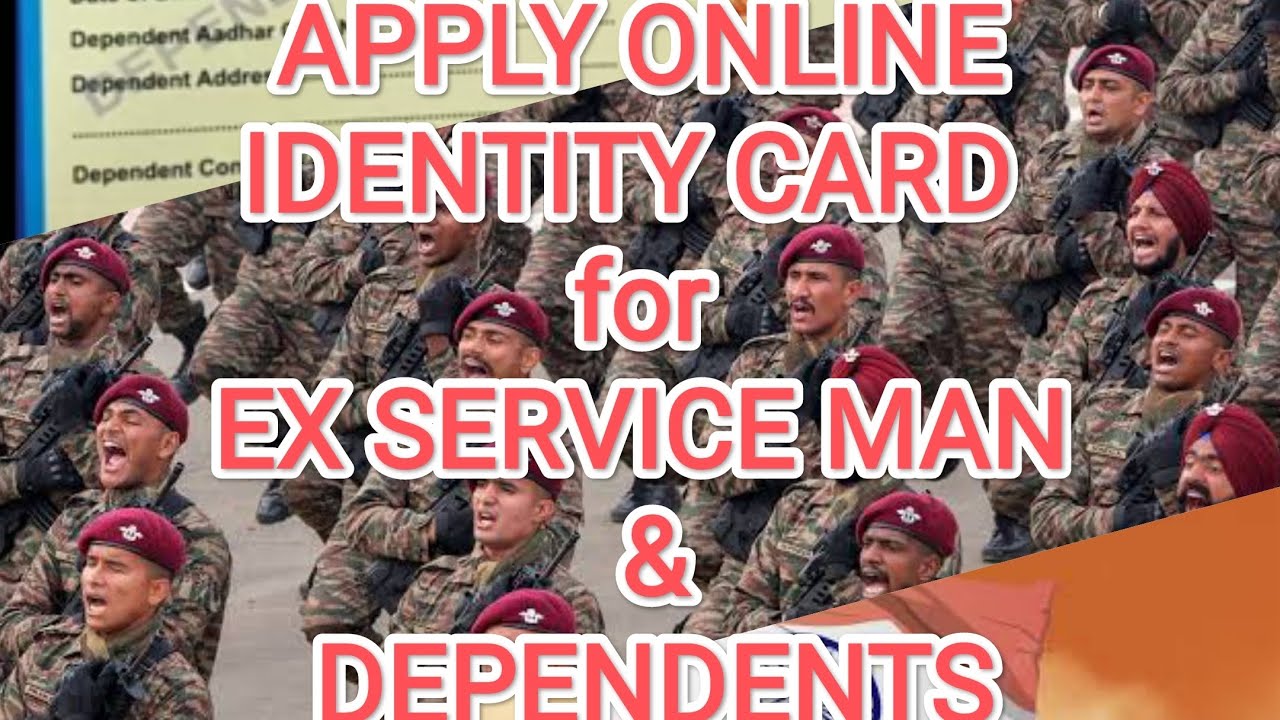 APPLY ONLINE #IDENTITYCARD FOR EX SERVICE MAN & DEPENDENTS - YouTube