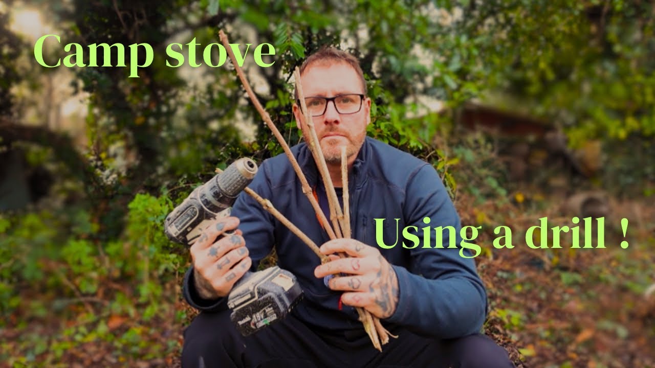 DIY Camp Stove using A Drill and Twigs! - YouTube