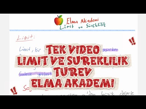 TEK VİDEODA LİMİT VE SÜREKLİLİK + TÜREV 🍎