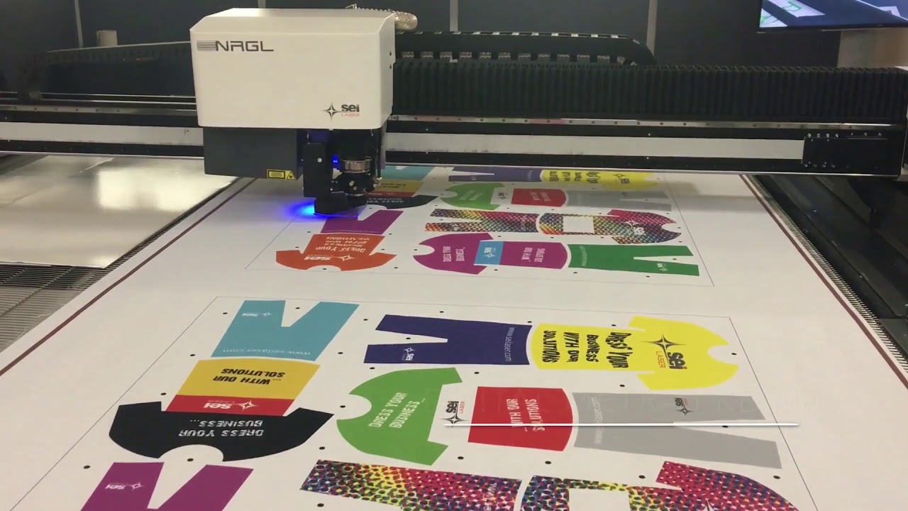 SEI Laser - démo de la machine NRGL TEXTILE LASER - YouTube
