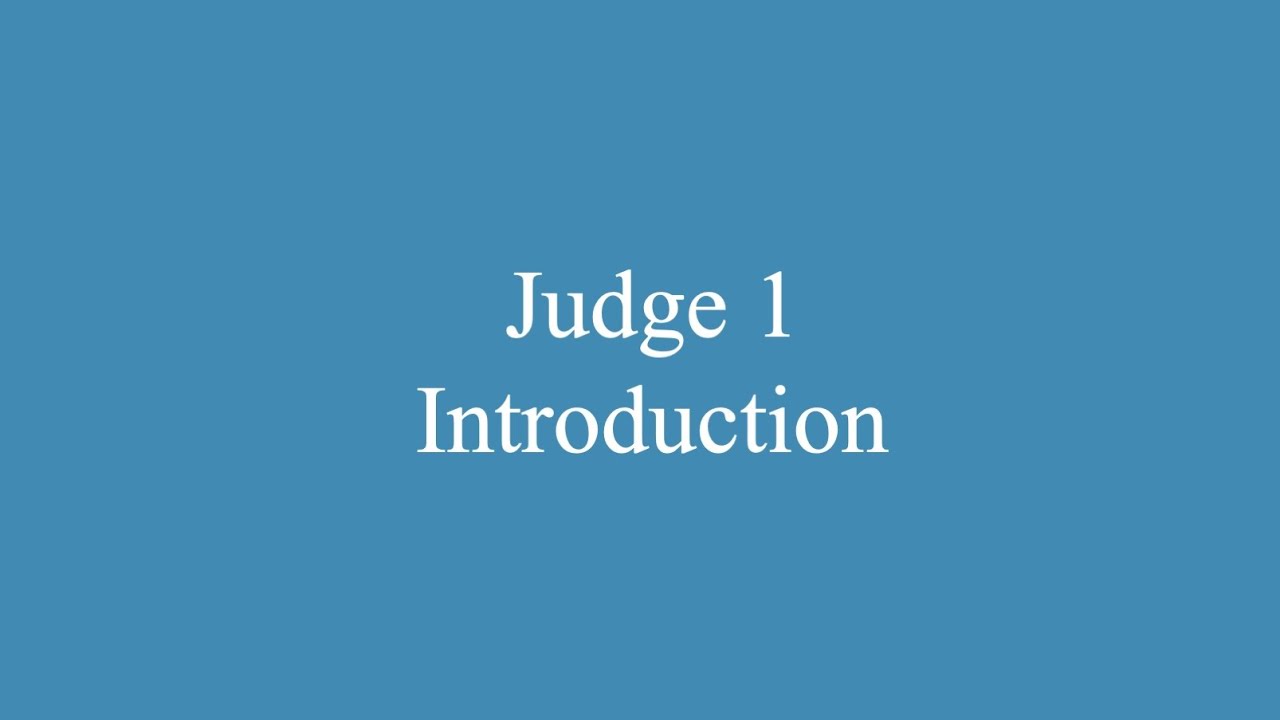 Judge Video 1: Introduction - YouTube