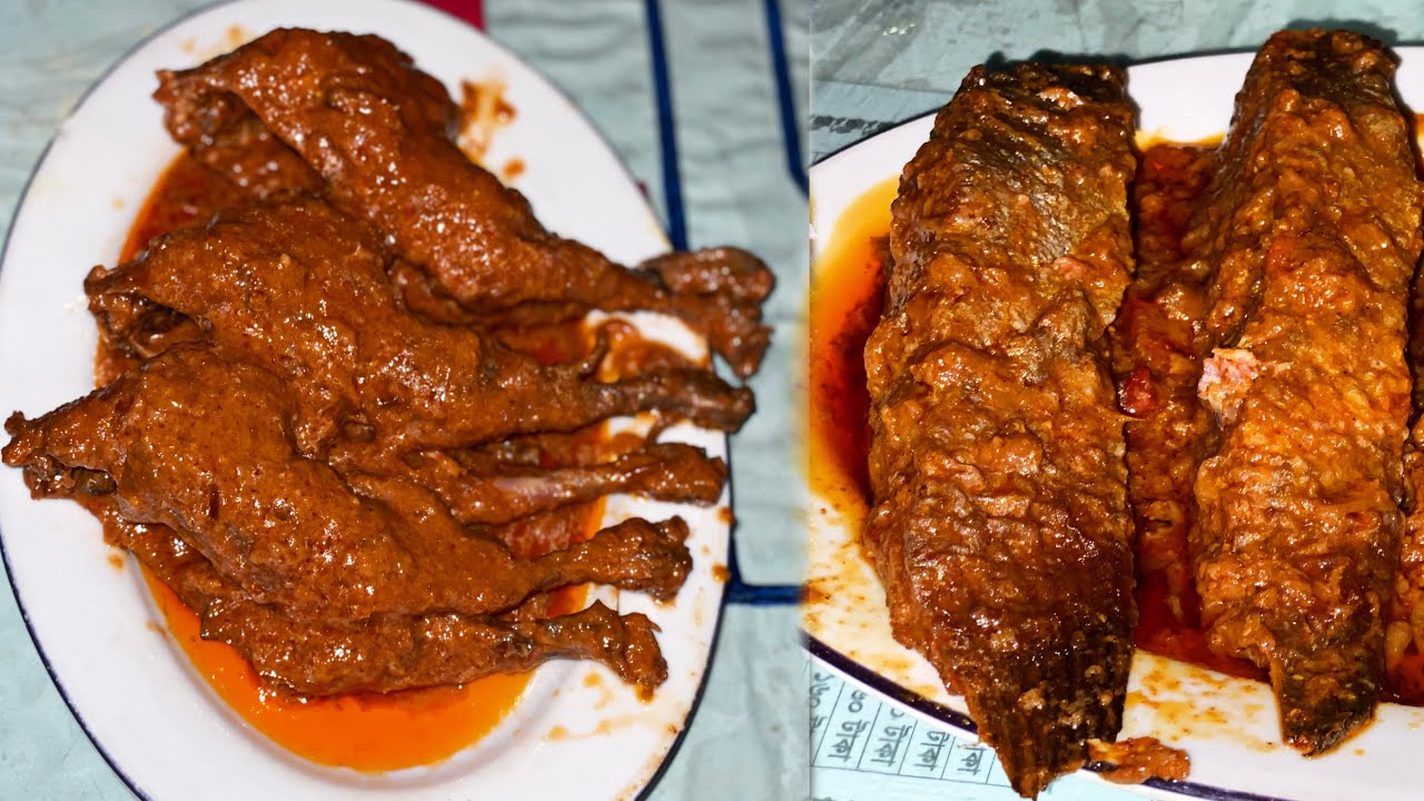 Eating Sehri(Rice & Fish Curry, Murgh Musallam) With Friends at Hotel ...