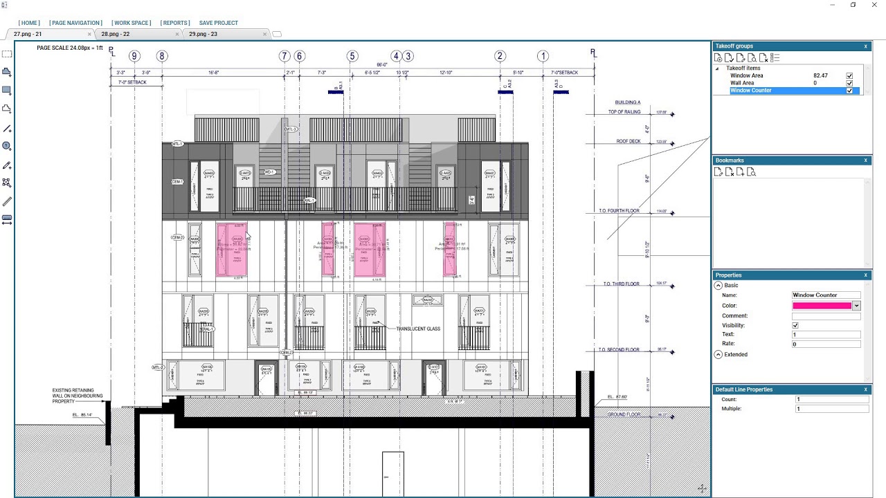 Area takeoff example with EasyPDFTakeoff - YouTube