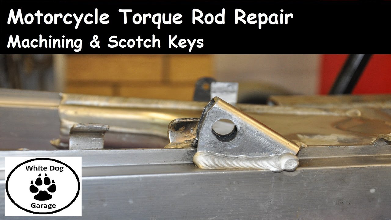 Motorcycle Brake Torque Rod Repair | Machining & Scotch Keys - YouTube