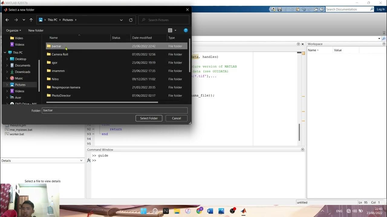 CARA MENAMPILKAN GAMBAR DI APLIKASI MATLAB - YouTube