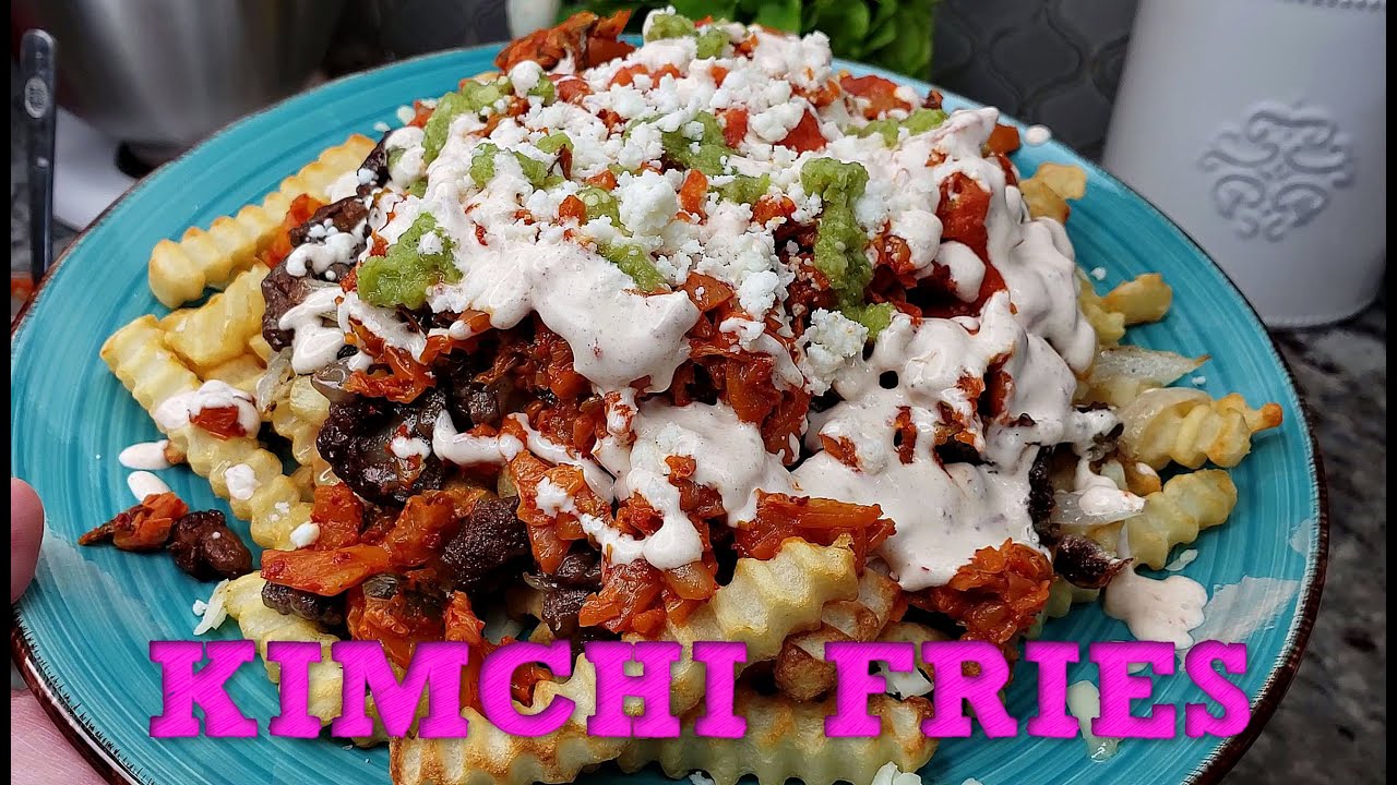 KIMCHI FRIES | Carne Asada Kimchi Fries | Cooking At Home - YouTube