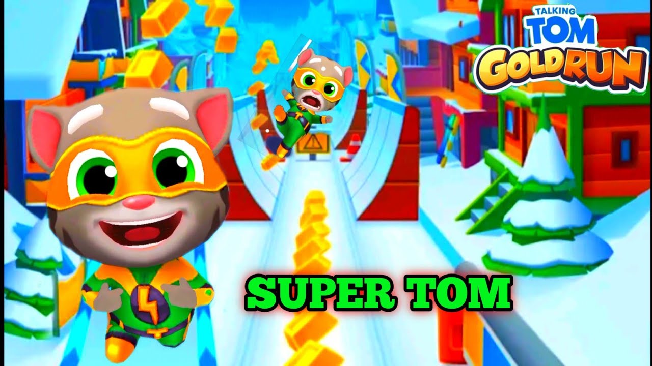 Talking Tom Gold Run - Super Tom Unlocked With Dynamite (ioS, Android ...