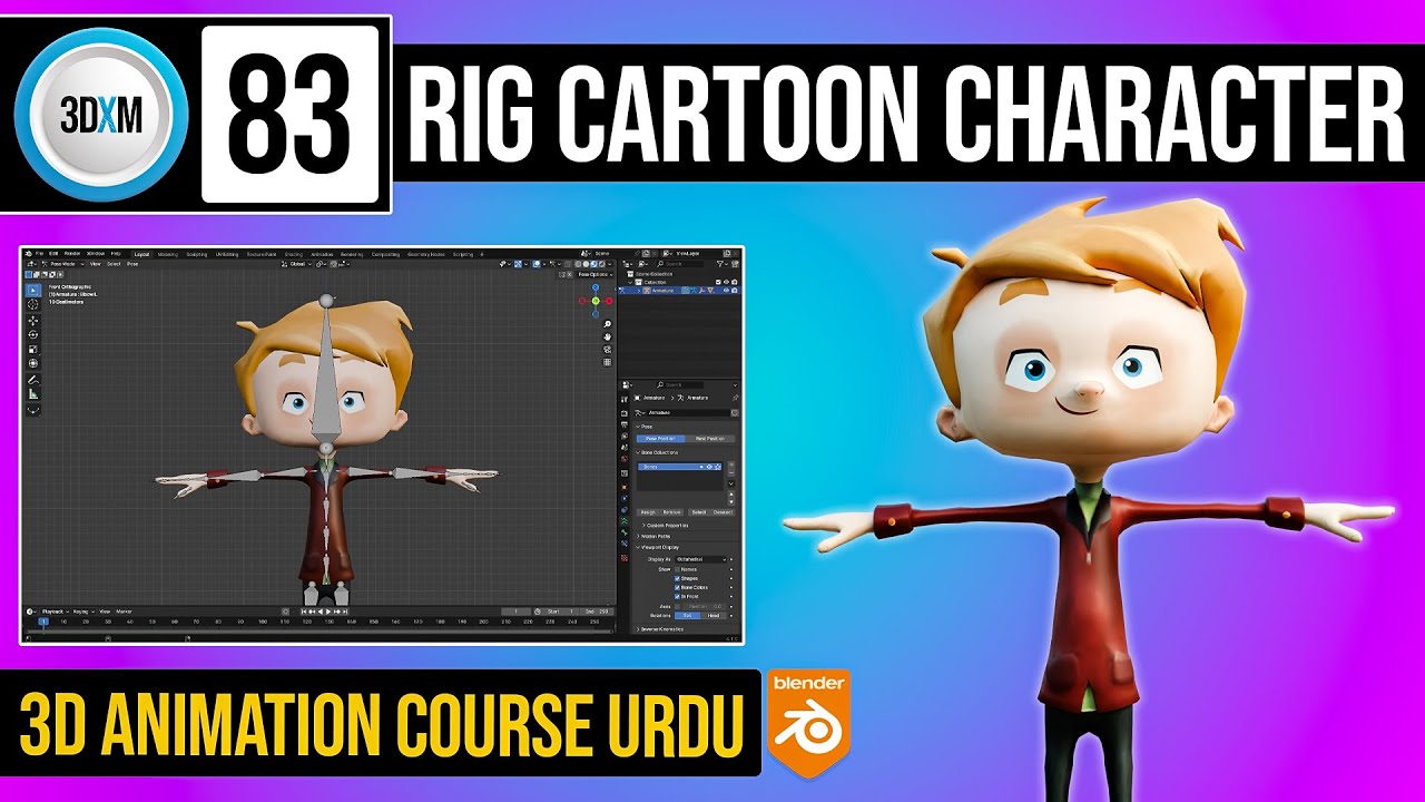 How to rig 3D Cartoon Character Perfectly in Blender | Class 83 of 3D ...
