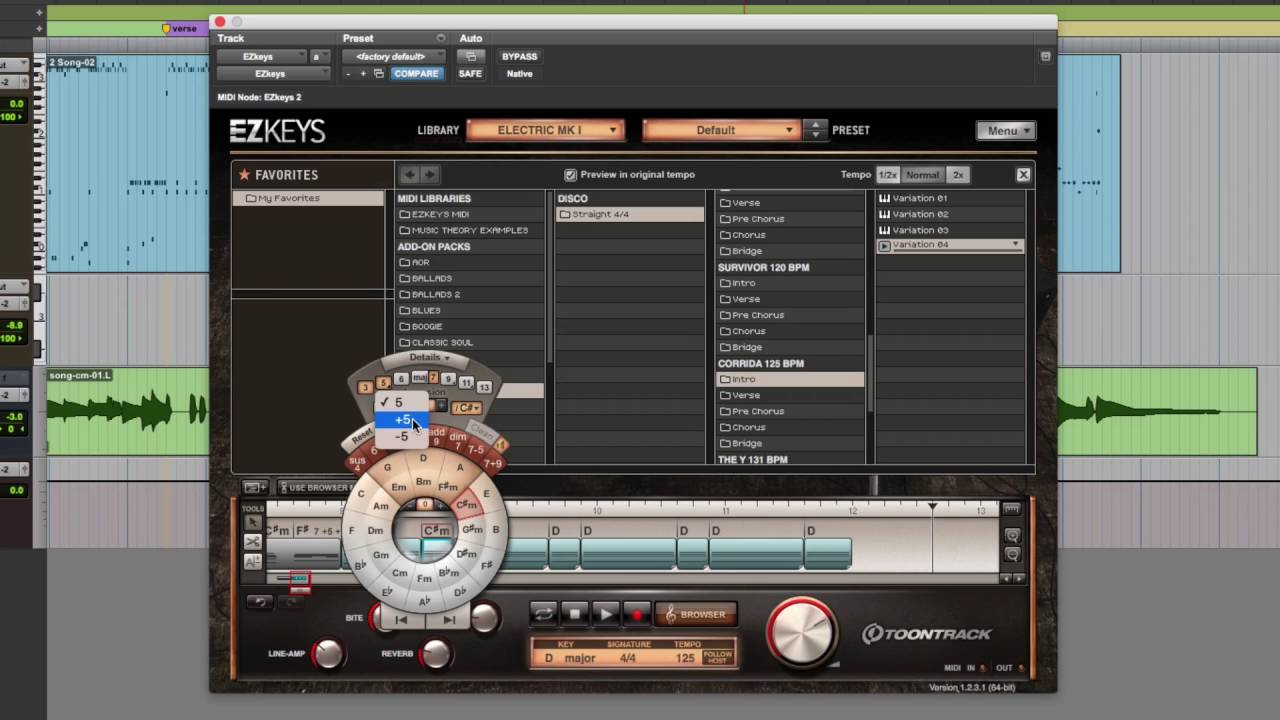 EZkeys: Wriritng a disco keyboard part - YouTube