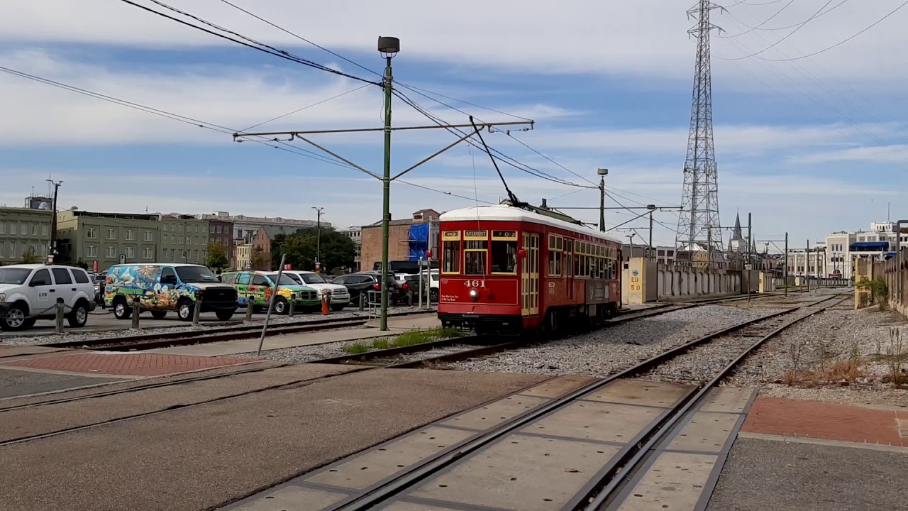 Riverfront Streetcar Line, New Orleans - YouTube