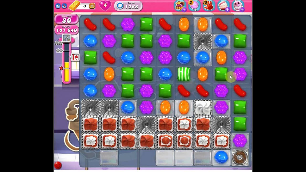 Candy Crush Saga LEVEL 1268 [OLD FLASH VERSION] - YouTube