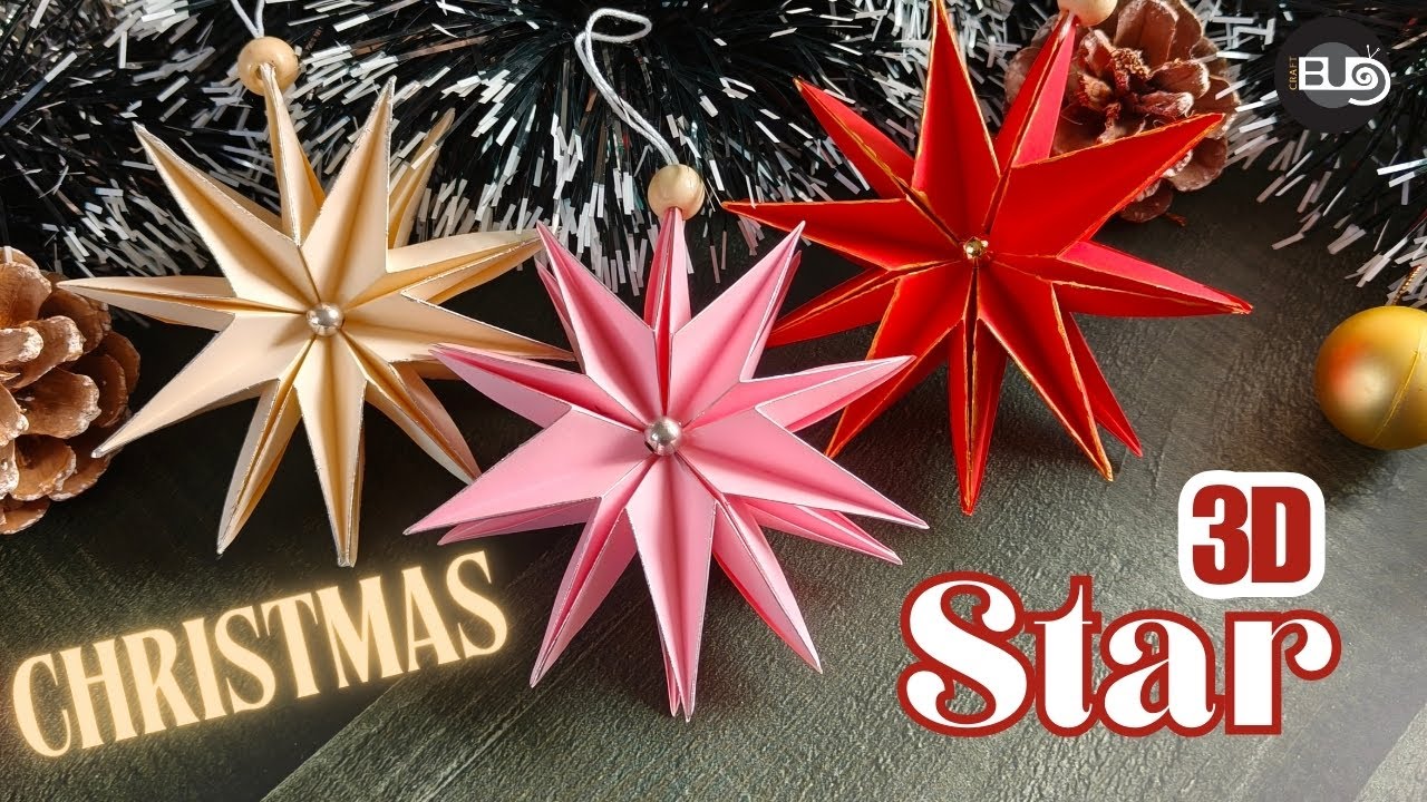 Easy Origami 3D Christmas Star | Paper Star For Christmas and New Year ...