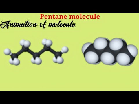 pentane molecule (molecule formula, structural formula and animation of ...