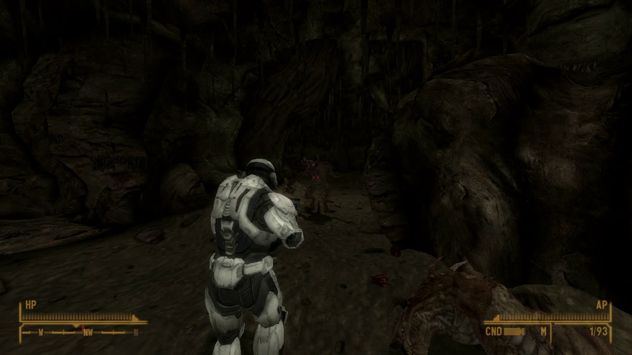 FALLOUT: New Vegas (PC) - Spartan in Dead Wind Cavern (VH/HC) - YouTube