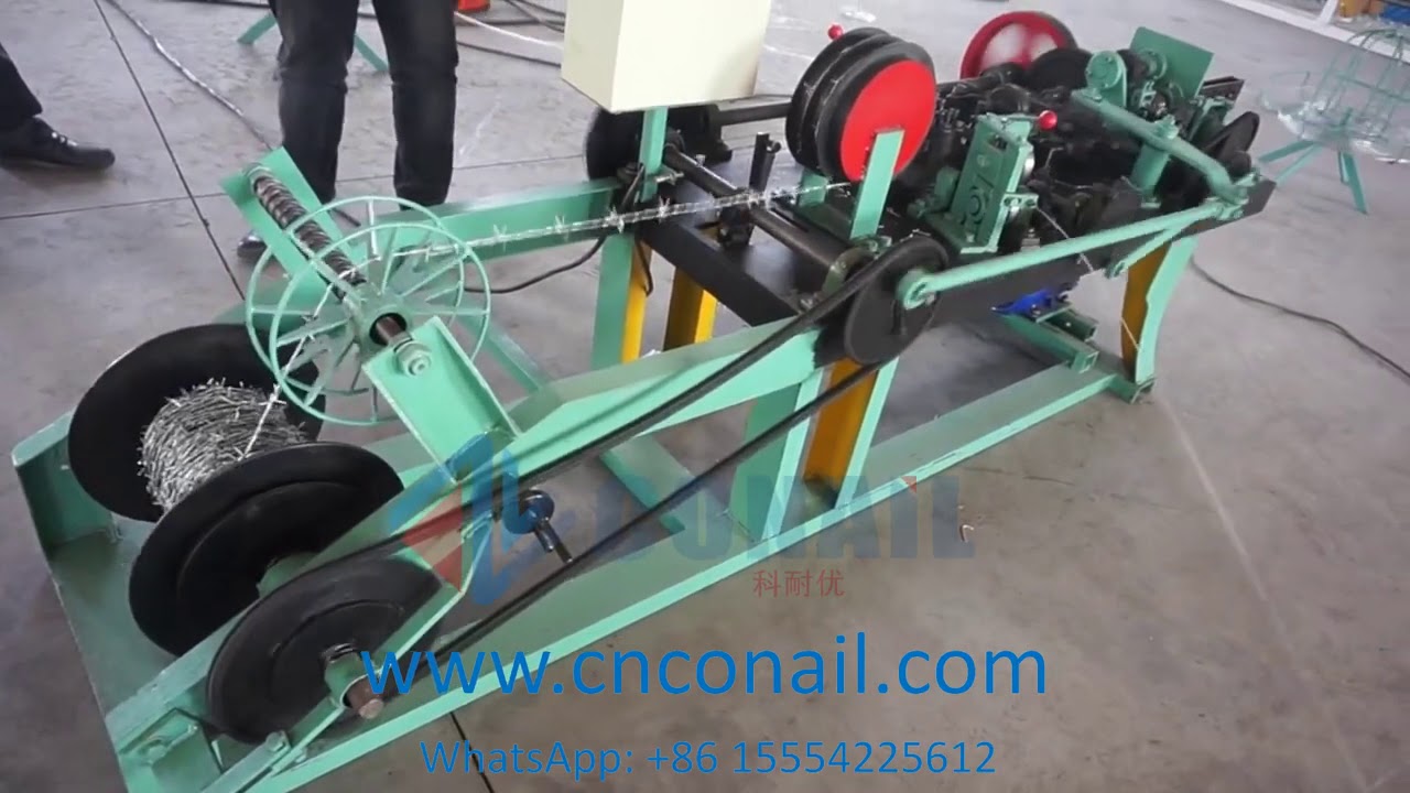 High Speed Reverse Twist Barbed Wire Machine - YouTube