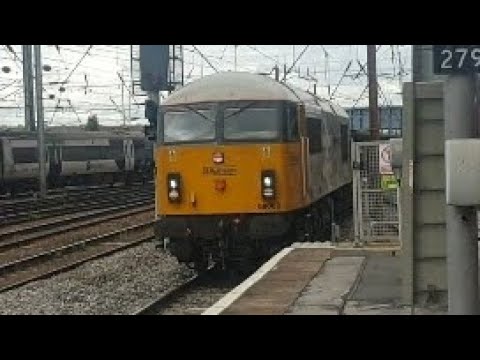 class 69002 passing doncaster on slow lines - YouTube