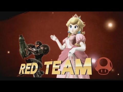 [SSB4] Peach and Samus x Link and Link (Team Smash)