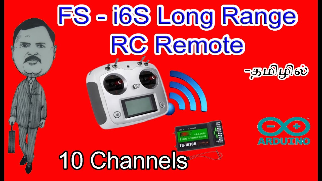 FS-i6S Long Range 10 channels RC Remote control - YouTube