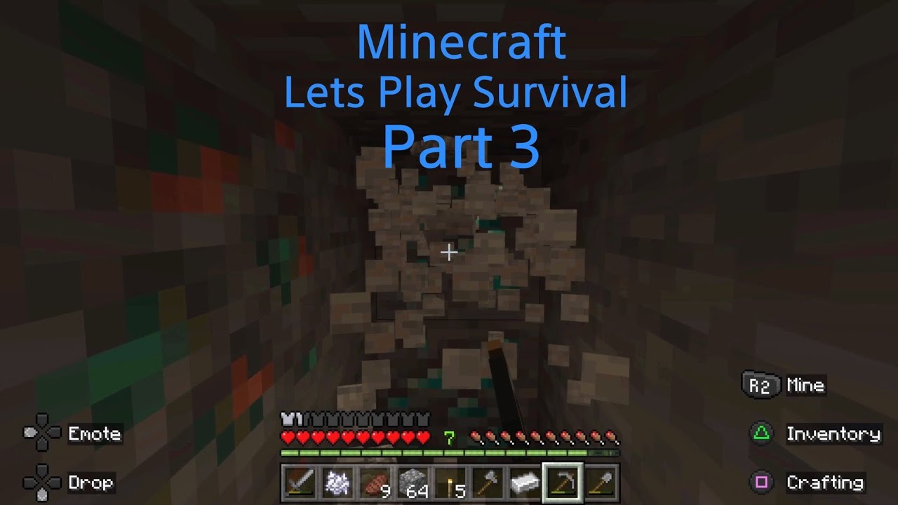 Minecraft Lets Play Survival Part 3 (No Commentary) - YouTube