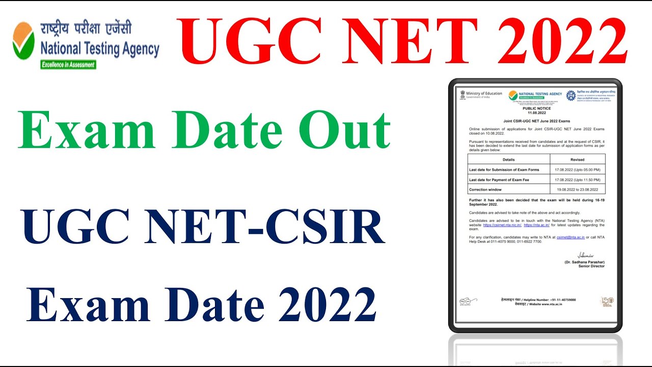 UGC NET CSIR CSIR NET JUNE 2022 EXAM DATE ANNOUNCED | CSIR NET CSIR ...