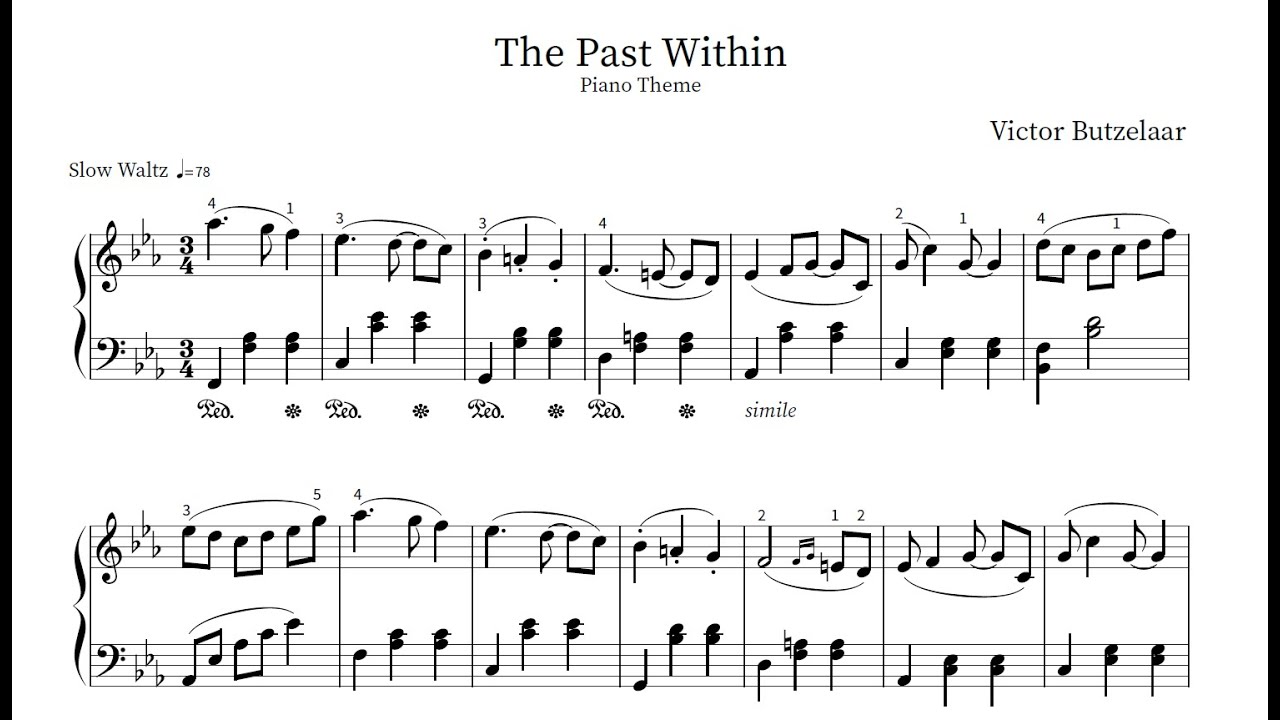 The Past Within Piano Theme Tutorial - YouTube