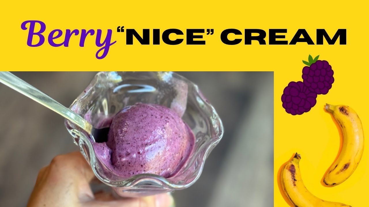 1-Minute Berry “Nice” Cream - YouTube