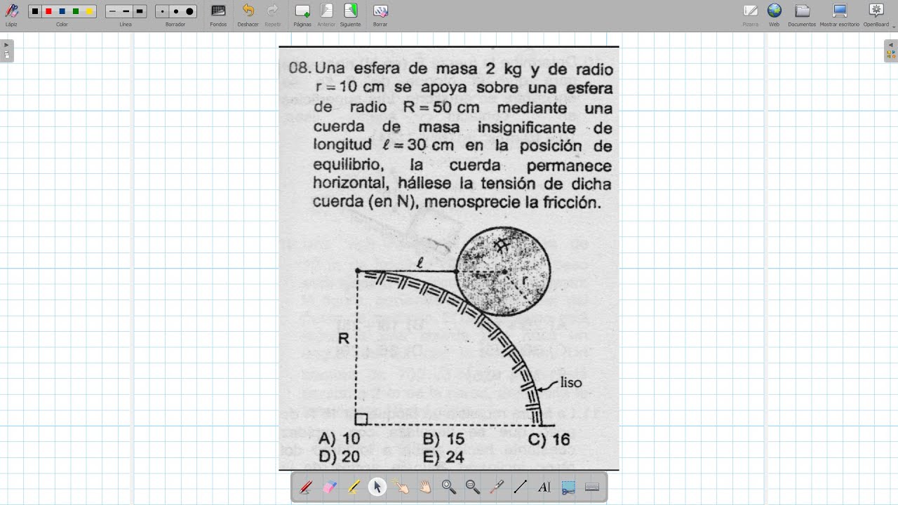 Ejercicio 1- Estática( Tensión en una esfera tangente a una superficie ...