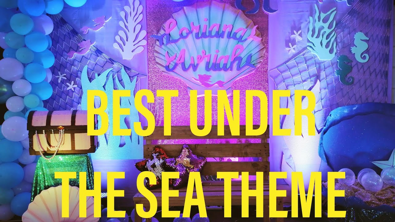1st BIRTHDAY SET UP, UNDER THE SEA THEME Styro Backdrop, DIY 3d name ...