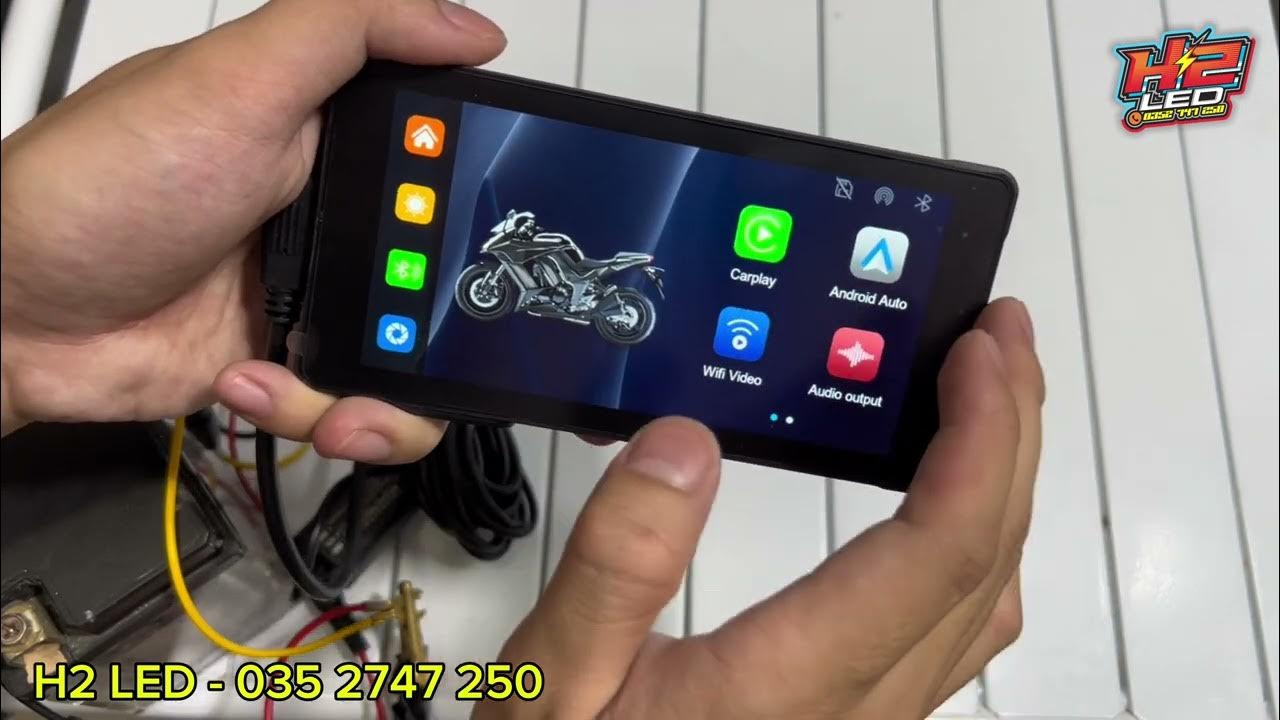 Bộ màn hình và cam hành trình Navifly cho xe máy NF55 | H2 LED - YouTube