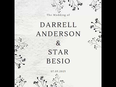 Marriage of Darrell Anderson and Star Besio - YouTube