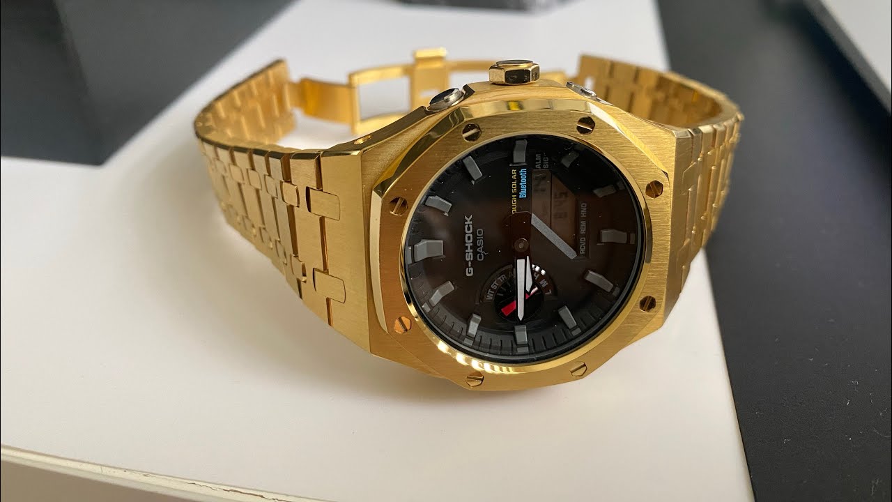 Casio G Shock GA-B2100-1AER Full CasiOak Mod - YouTube