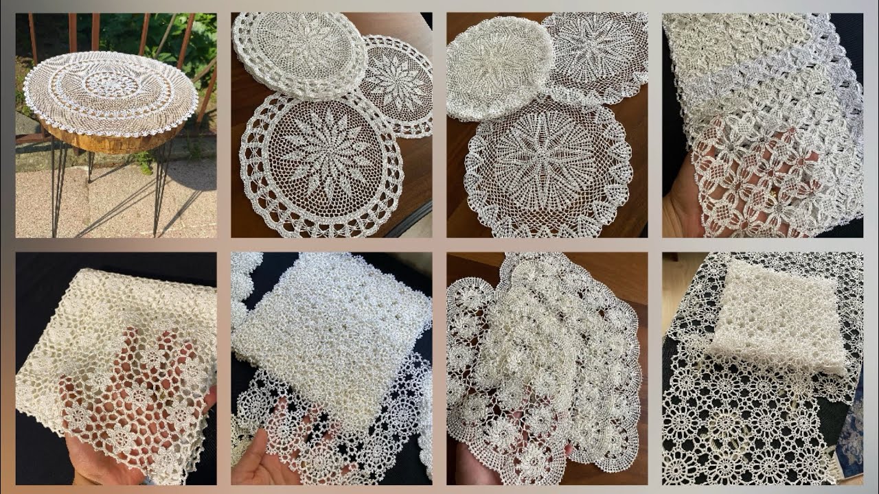 Crochet patterns // Dantel masa örtüsü modelleri, sehpa örtüsü ...