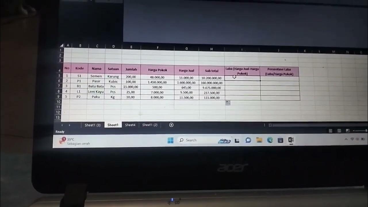 "RUMUS EXCEL" ULINUHA FAUZI MAKSUM (35) X DPIB 1 - YouTube
