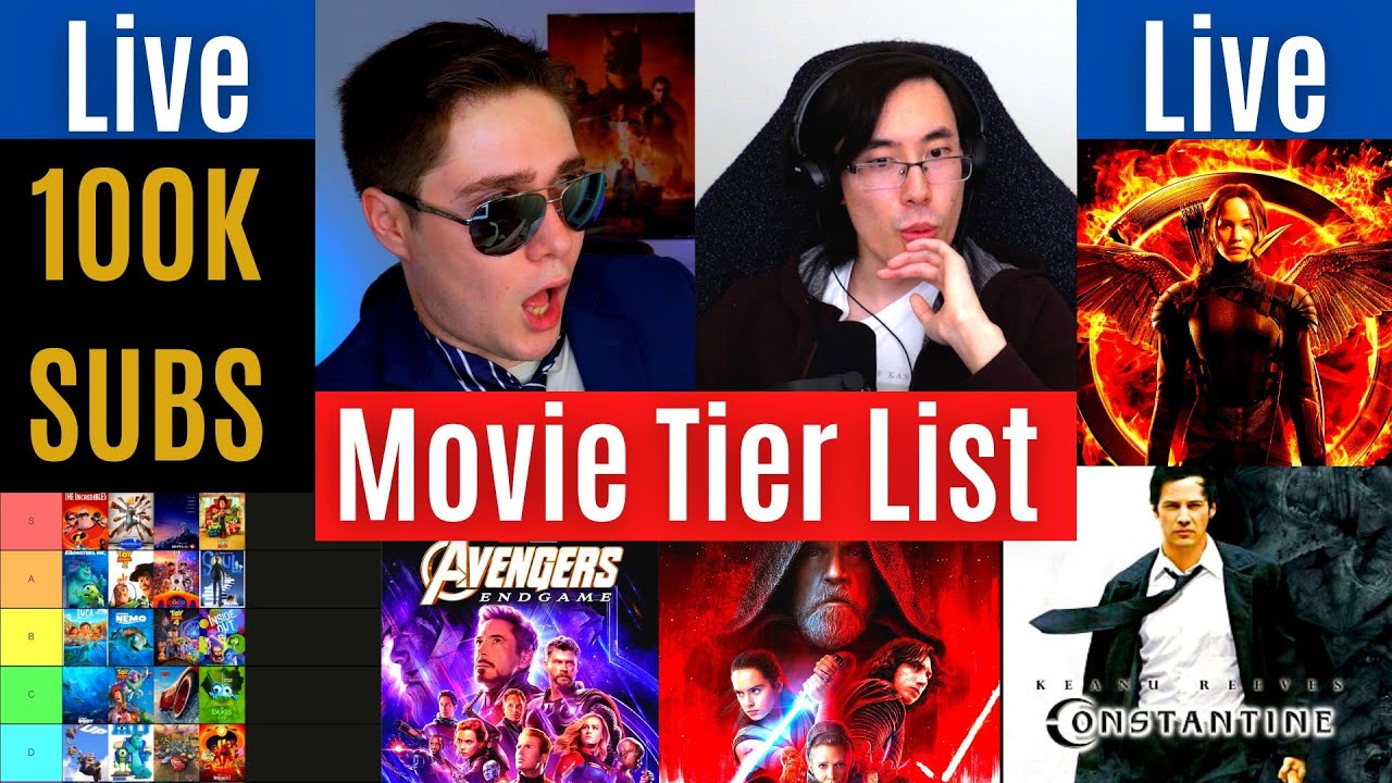 100K Subs MOVIE TIER LIST!!! Come Hangout and Chat!! - YouTube