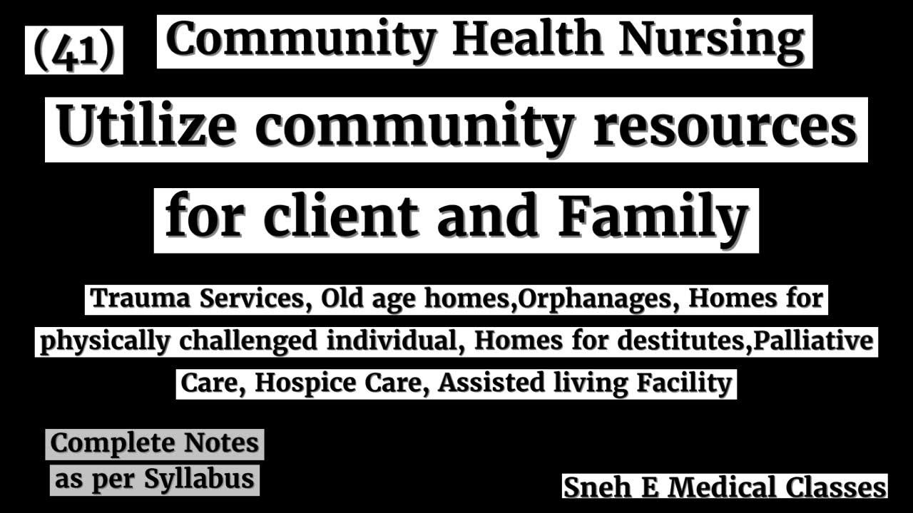 Utilize community resources for client and Family !! Trauma Services ...