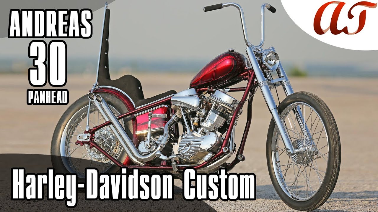 Harley-Davidson PANHEAD Custom: ANDREAS 30 PANHEAD * A&T Design - YouTube