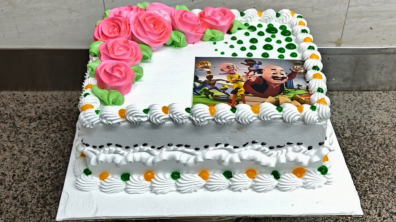 Square Photo Cake Design | Photo Cake | Square Shape Photo Cake Design ...