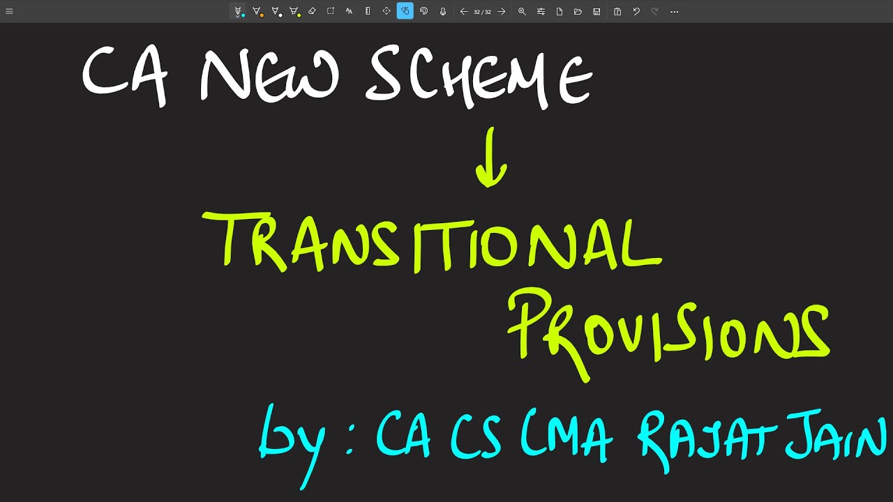 CA New Scheme Transitional Provisions and Impact - Guidance - YouTube