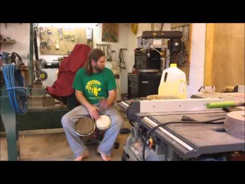 Manito Percussion Solid Shell Red Maple Bongos - YouTube