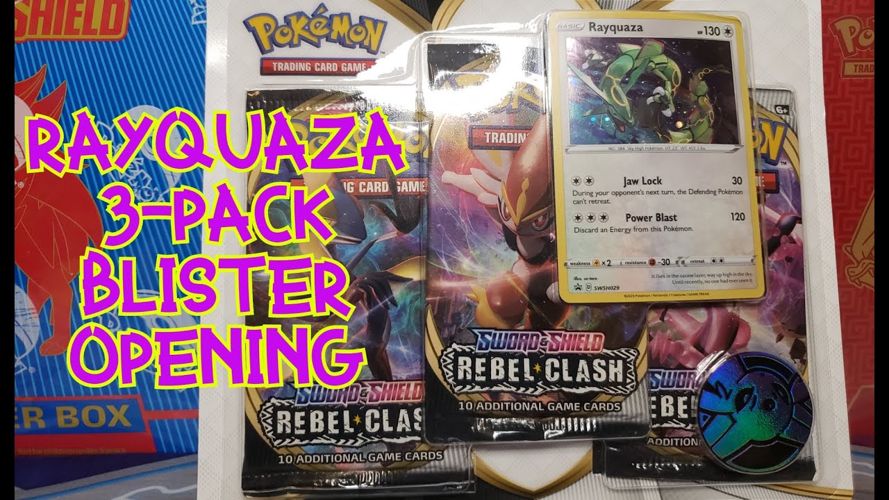 Pokémon Rayquaza 3-Pack Blister Opening - YouTube