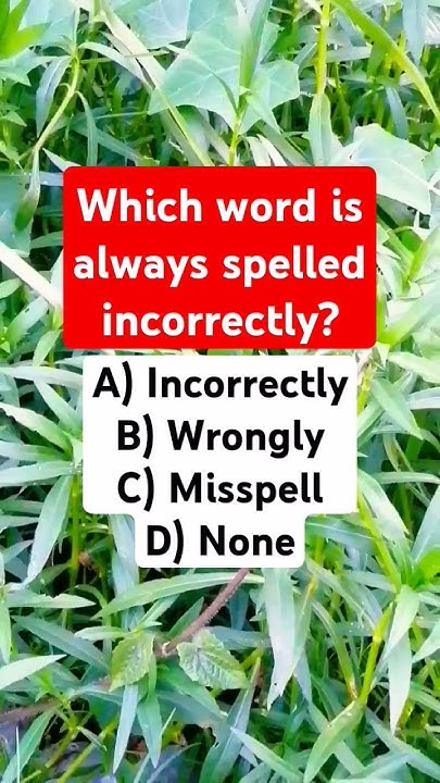 Which word is always spelled incorrectly? #shorts #trending #puzzle # ...