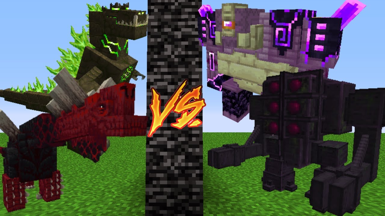 Tremorzilla And Luxtructosaurus VS Ender Guardian And Corundum Guardian ...