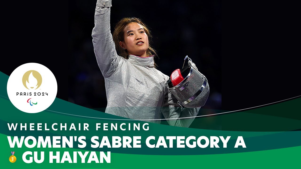⚡ Gu Haiyan’s Gold Medal Triumph in Women's Sabre A #Paris2024 - YouTube