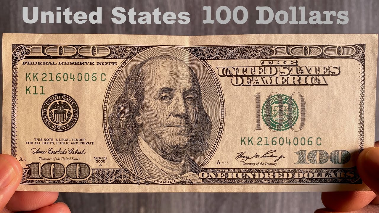 United States 100 Dollars (100 USD) Banknotes Security Features ...