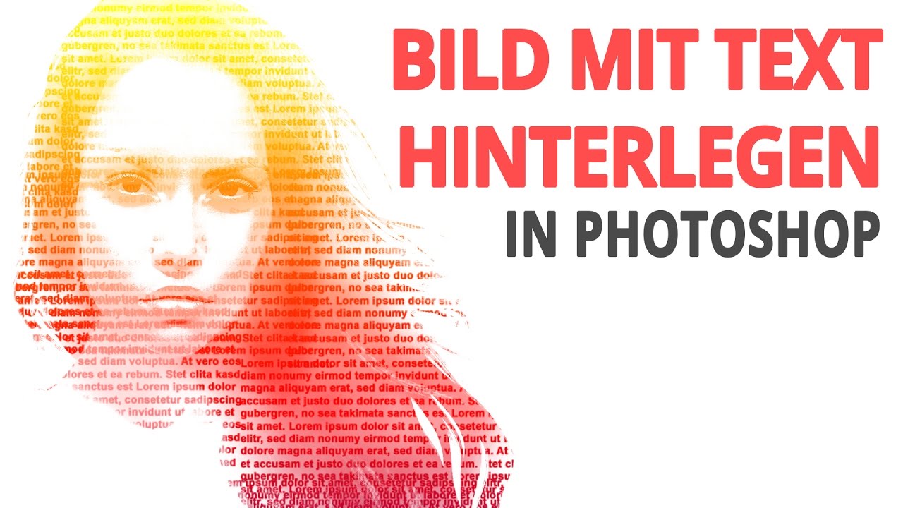 Bild mit Text hinterlegen in Photoshop - YouTube