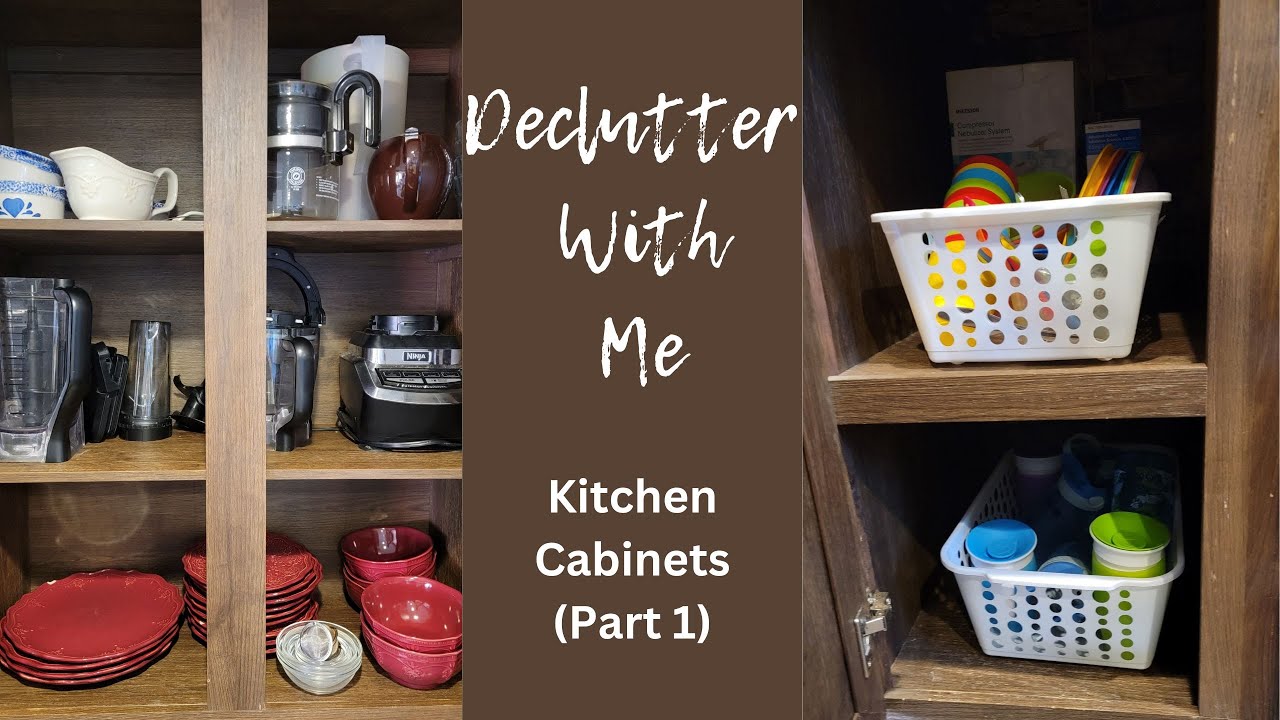 MESSY TO MINIMAL | KITCHEN CABINETS PART 1 | DECLUTTER WITH ME - YouTube
